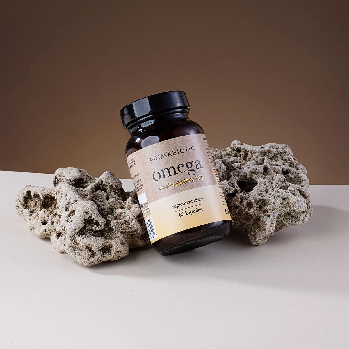 Omega + witamina D3 kapsułki (60 szt.) -Primabiotic